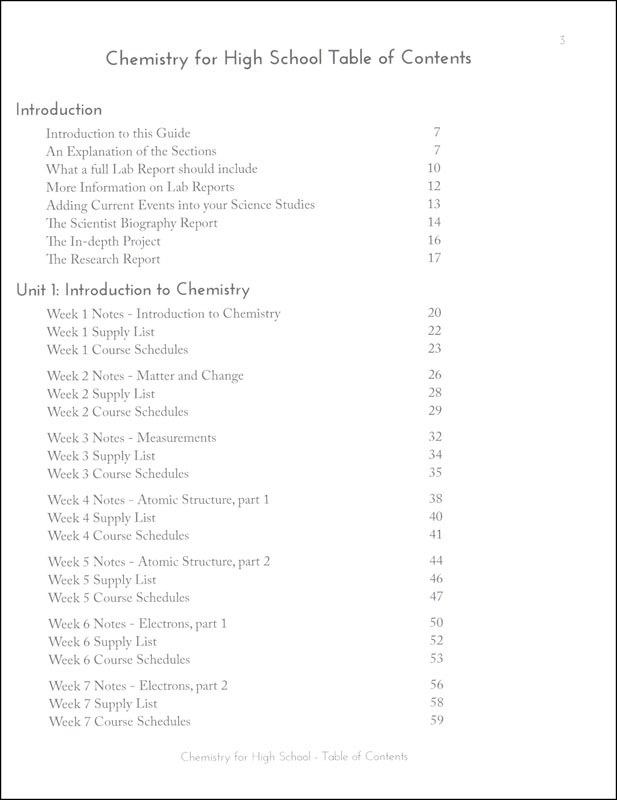 Chemistry for High School Printed Guide | Elemental Science | 9781935614685