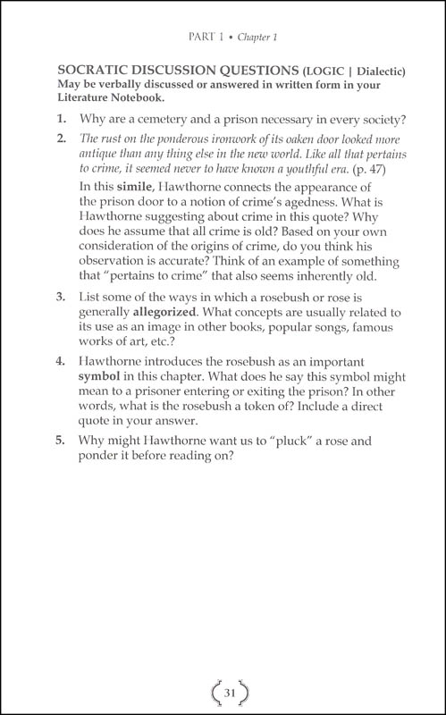 Scarlet Letter Crossword Puzzle
