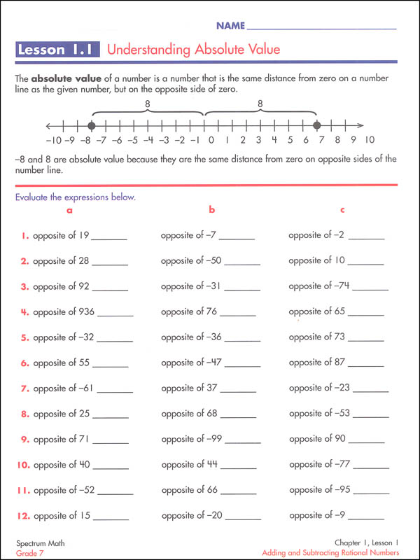 Spectrum Math 2015 Grade 7 Spectrum 9781483808758 Spectrum Math 2015 Grade 7 Spectrum 9781483808758