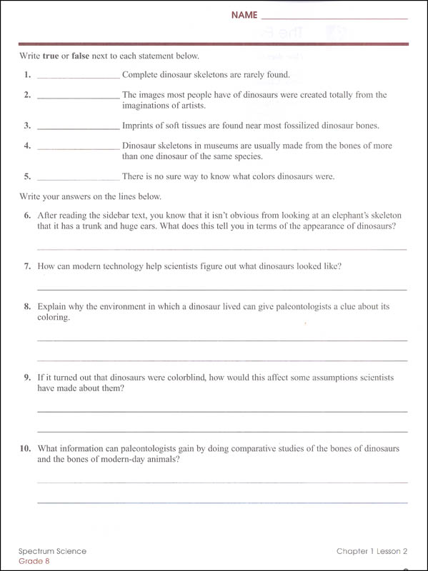 Spectrum Science 2015 Grade 8 Spectrum 9781483811727