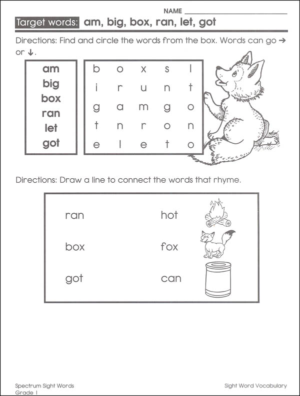 Spectrum Sight Words 2015 Grade 1 Spectrum 9781483811895 Spectrum Sight Words 2015 Grade 1 Spectrum 9781483811895