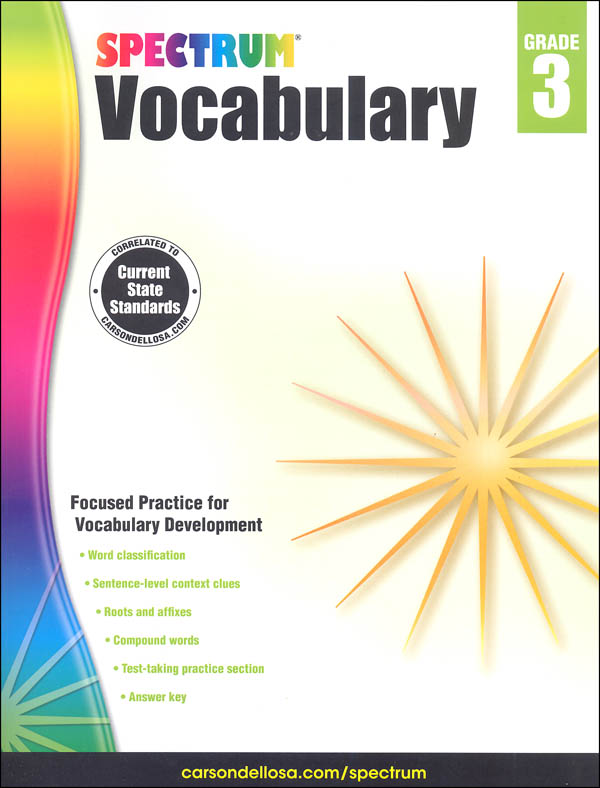 Spectrum Vocabulary 2015 Grade 3 Spectrum 9781483811901 Spectrum Vocabulary 2015 Grade 3 Spectrum 9781483811901