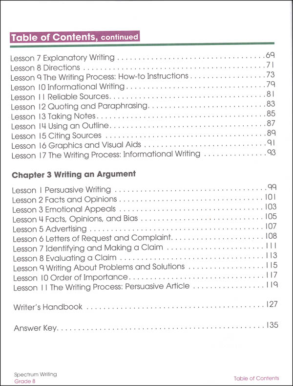 Spectrum Writing 2015 Grade 8 Spectrum 9781483812038 spectrum-writing-2015-grade-8-spectrum-9781483812038