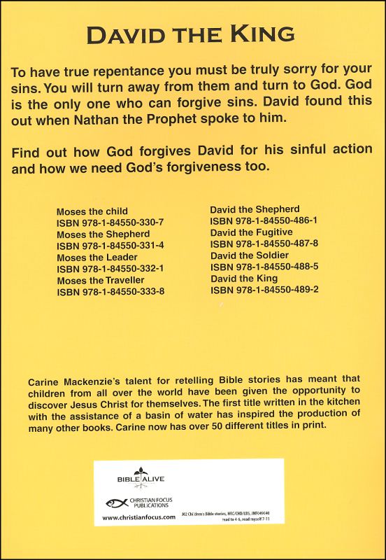 David The King: True Repentance (Bible Alive) | Christian Focus ...