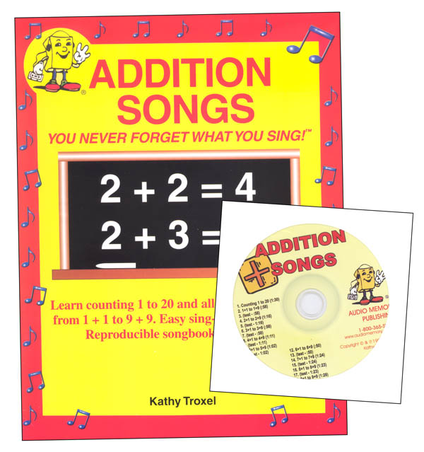 Addition Songs Kit W CD Audio Memory Publishing 9781883028152 Addition Songs Kit W CD Audio Memory Publishing 9781883028152