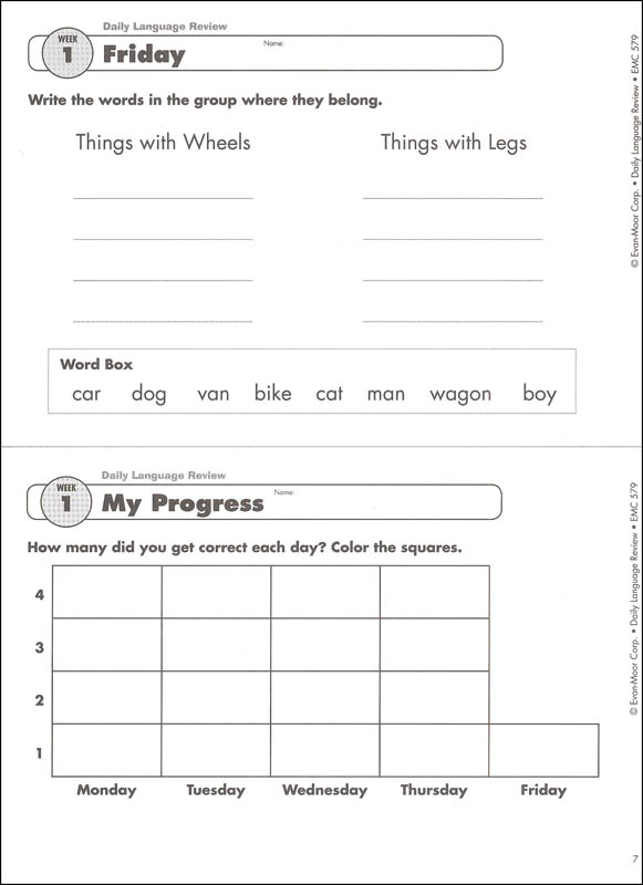 Daily Language Review Grade 1 Evan Moor Daily Language Review Grade 1 Evan Moor