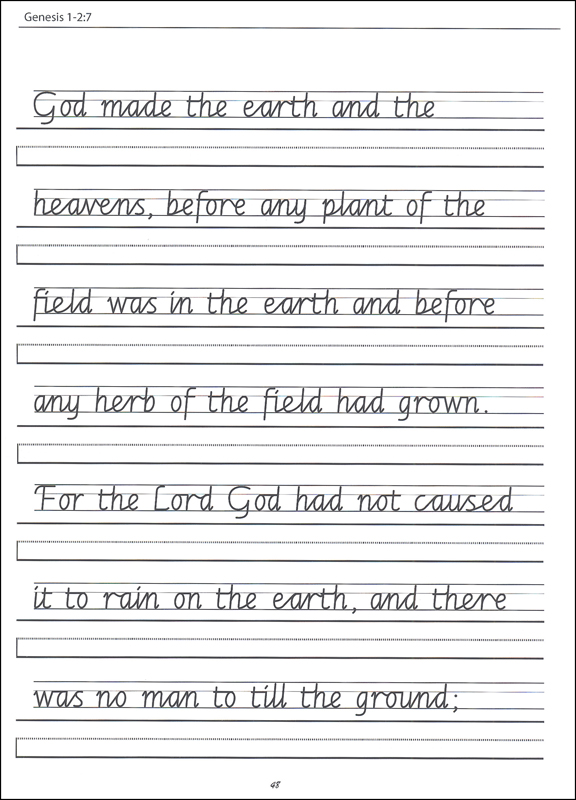 Scripture Character Writing Worksheets Getty Dubay Italic Beginning 