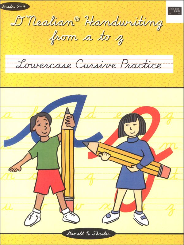 D Nealian Handwriting Clipart