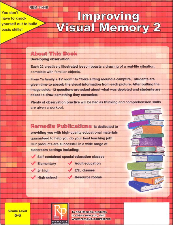 Improving Visual Memory 2 | Remedia Publications