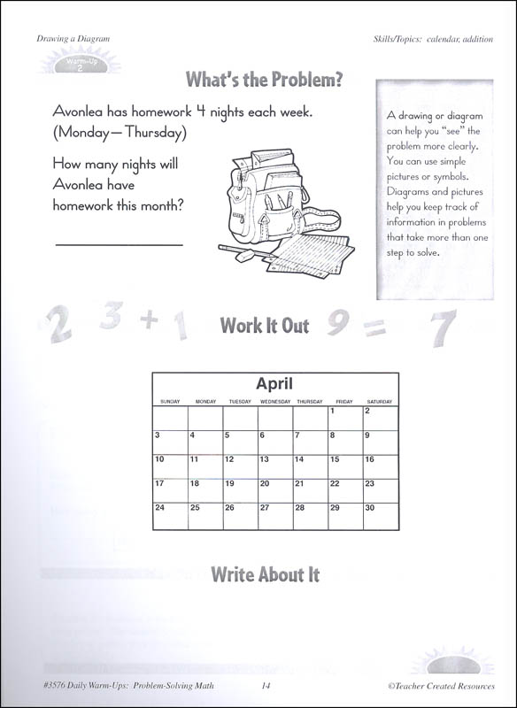 Daily Warm Ups Problem Solving Math Grade 2 Teacher Created 