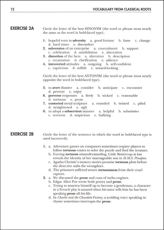 Vocabulary From Classical Roots B Educators Publishing Service