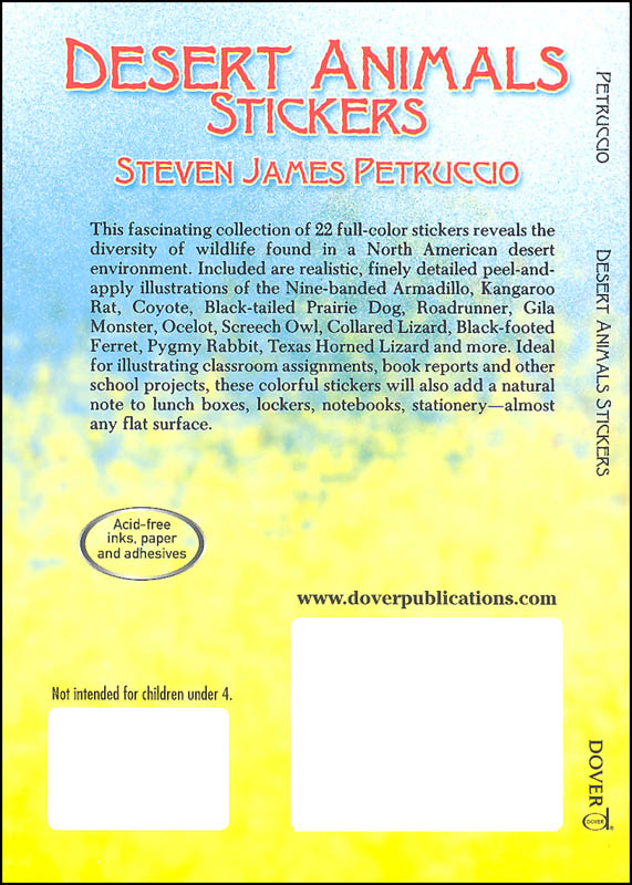 Desert Animals Stickers | Dover Publications | 9780486293981