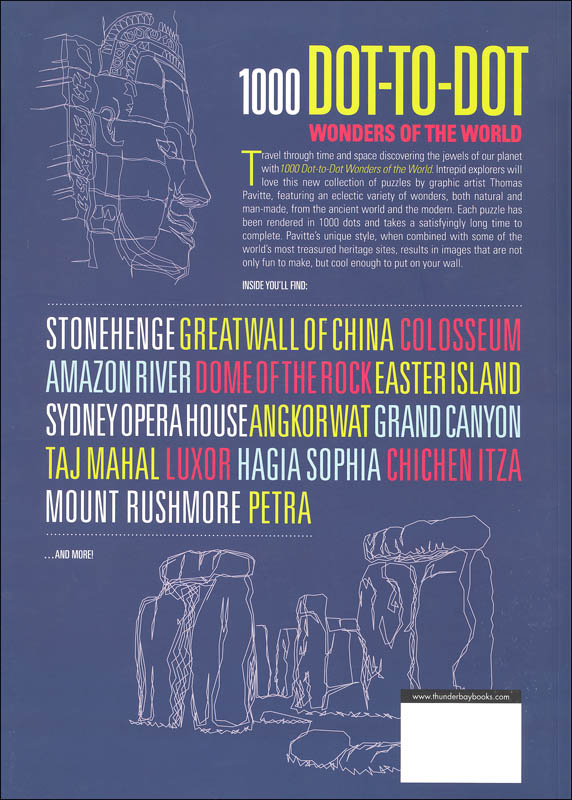 1000 Dot to Dot Wonders Of The World Thunder Bay Press 9781626866683 1000 Dot to Dot Wonders Of The World Thunder Bay Press 9781626866683