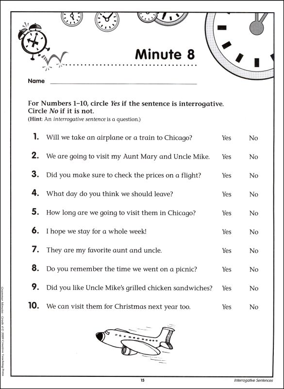 Grammar Minutes Grade 4 Creative Teaching Press 9781606891230 Grammar Minutes Grade 4 Creative Teaching Press 9781606891230