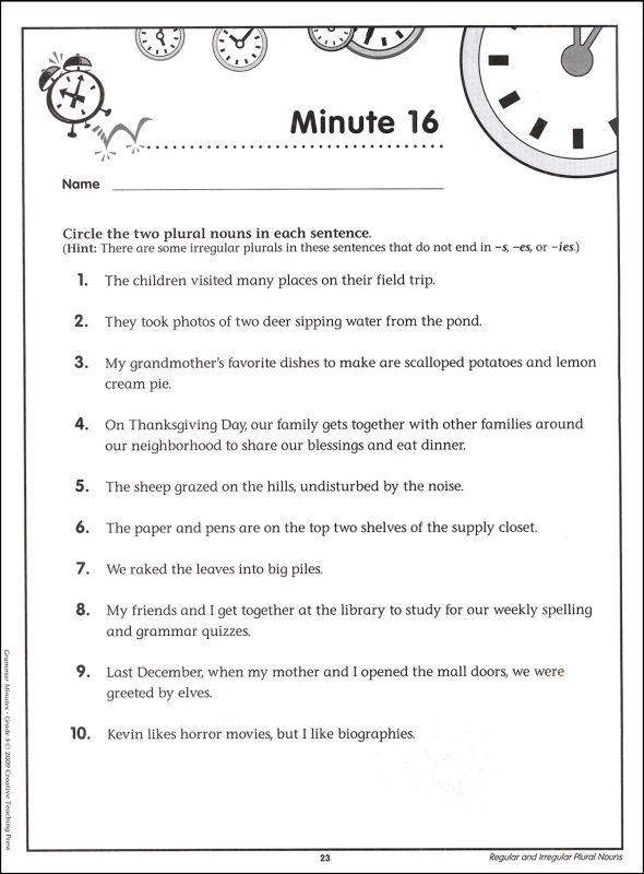 Grammar Minutes Grade 5 Creative Teaching Press 9781606891247