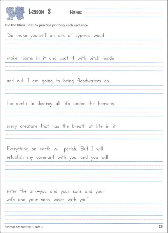 Horizons Penmanship Grade 3 Student Book | Alpha Omega Publications ...