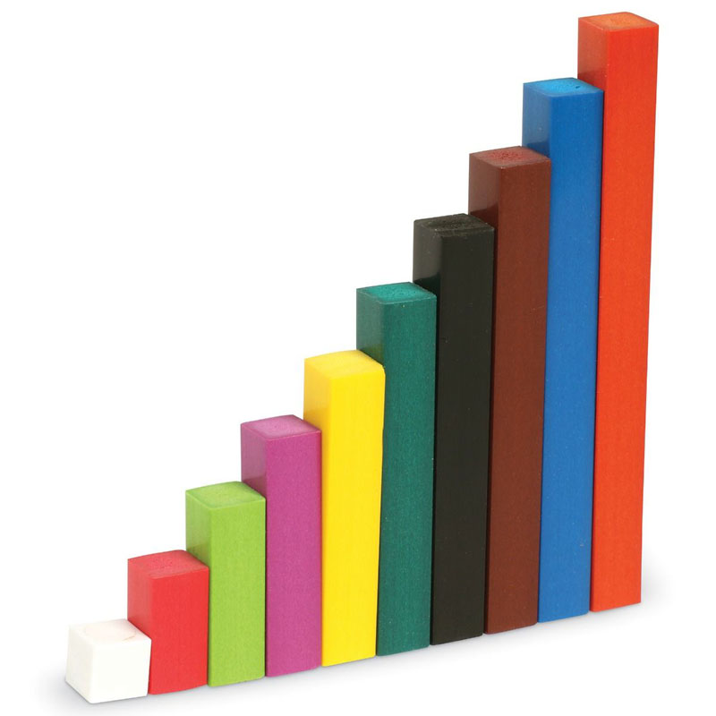Cuisenaire Rods Introductory Set - 74 Wooden Rods | Cuisenaire