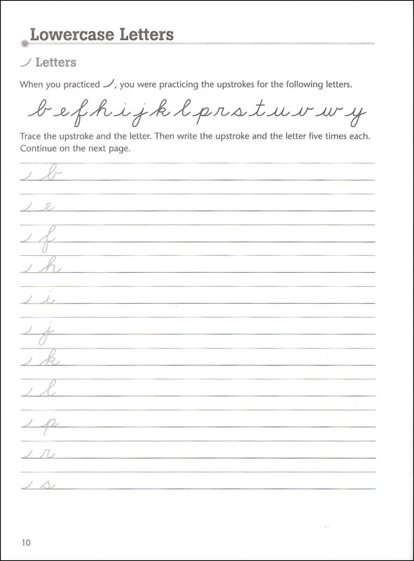 Cursive Writing Skills For Right Handed Students Educators Publishing 