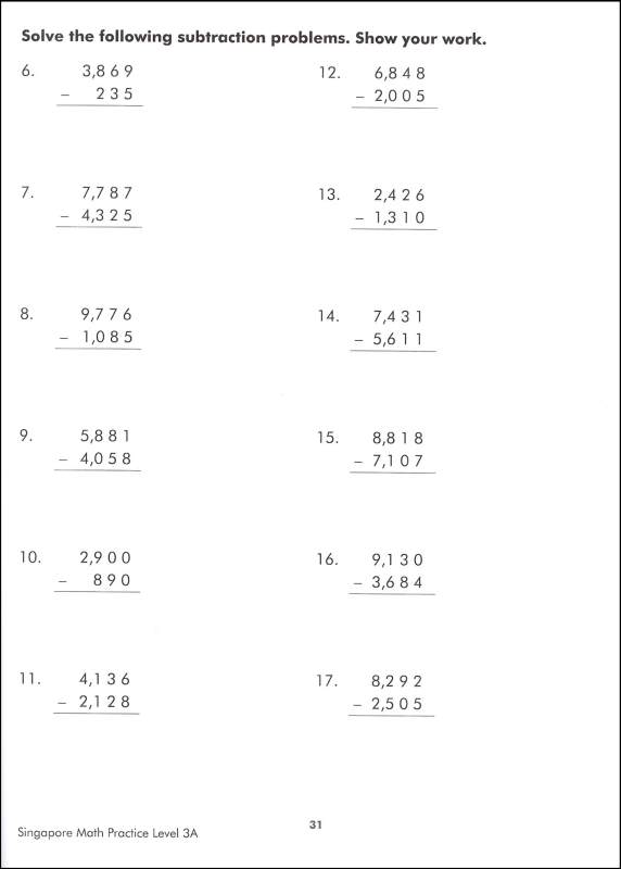 Singapore Math Practice 3A Frank Schaffer Publications 9780768239935