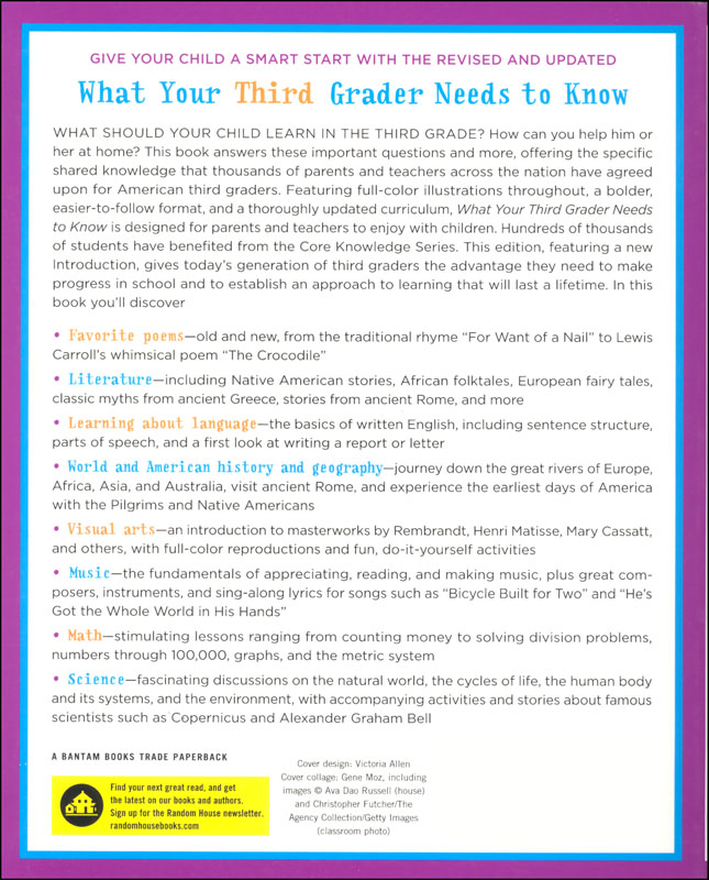 What Your 3rd Grader Needs To Know Bantam Doubleday And Dell 