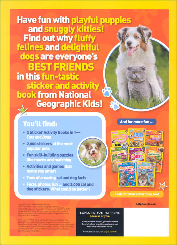 National Geographic Kids Cats and Dogs Super Sticker Activity Book ...