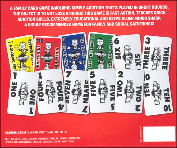 Ninety Nine Or Bust Card Game Imagination Games Ninety Nine Or Bust Card Game Imagination Games
