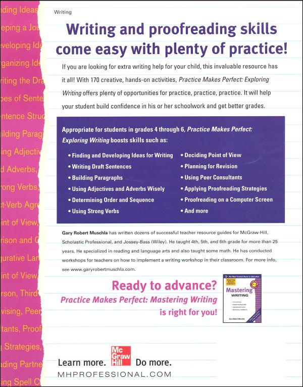 Practice Makes Perfect: Exploring Writing | McGraw-Hill Professional ...