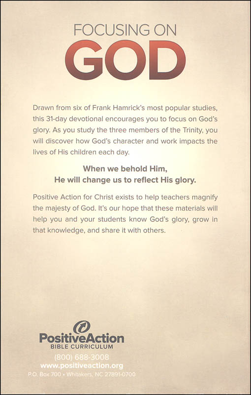 Focusing on God | Positive Action for Christ | 9781595571632
