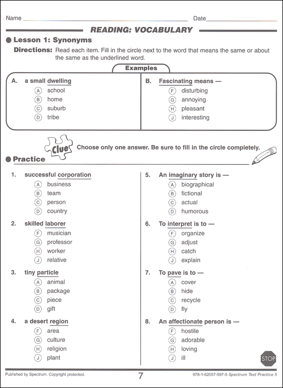 Spectrum Test Practice Grade 5 McGraw Hill 9781620575970 Spectrum Test Practice Grade 5 McGraw Hill 9781620575970