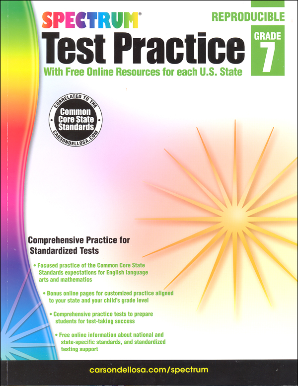Spectrum Test Practice Grade 7 McGraw Hill 9781620575994 Spectrum Test Practice Grade 7 McGraw Hill 9781620575994