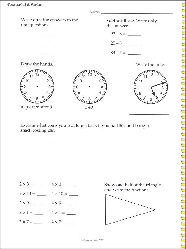 RightStart Mathematics Level C Worksheets (1st Edition) | Activities ...
