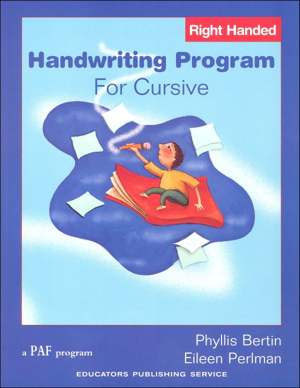 Handwriting Program For Cursive Right Handed Educators Publishing 