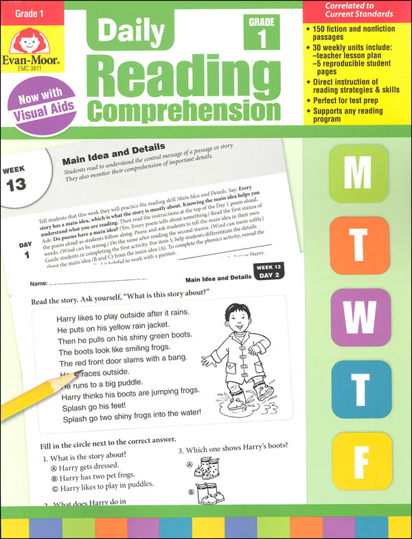Daily Reading Comprehension Grade 1 Evan Moor 9781629384740