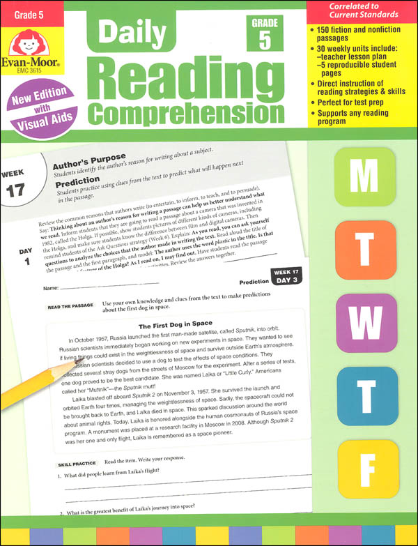 Daily Reading Comprehension Grade 5 Evan Moor 9781629384788