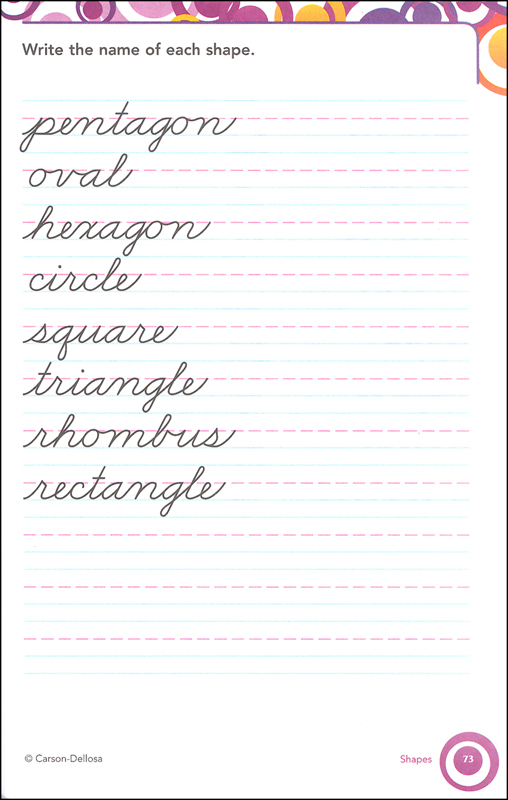 Cursive Handwriting Grade 3 Skill Builders Carson Dellosa 