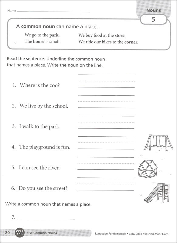 Language Fundamentals Grade 1 - Revised Edition | Evan-Moor | 9781629382173