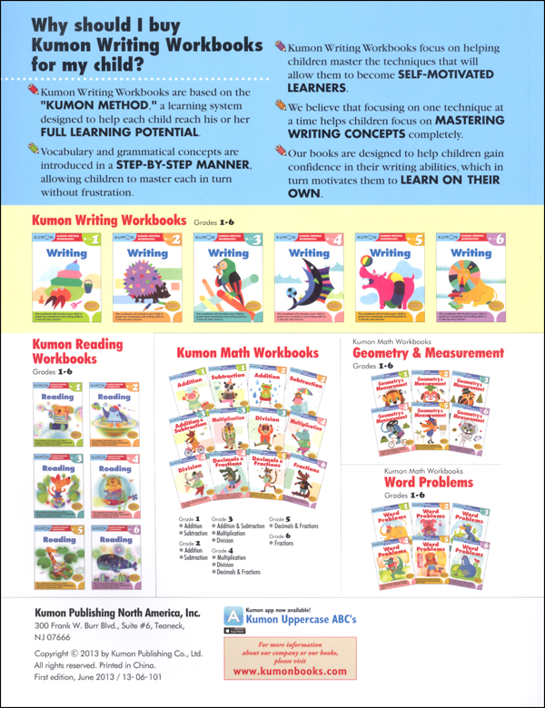 Kumon Writing Workbook Grade 2 Kumon Publishers 9781935800583 Kumon Writing Workbook Grade 2 Kumon Publishers 9781935800583