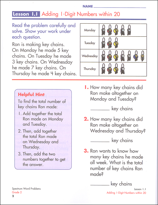 Spectrum Word Problems Grade 2 Carson Dellosa 9781483804392 Spectrum Word Problems Grade 2 Carson Dellosa 9781483804392