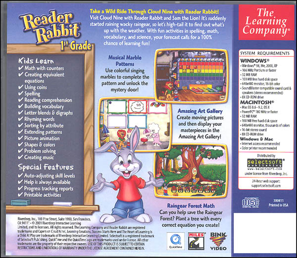 Reader Rabbit 1st Grade CD-ROM: Capers on Cloud Nine | The Learning ...