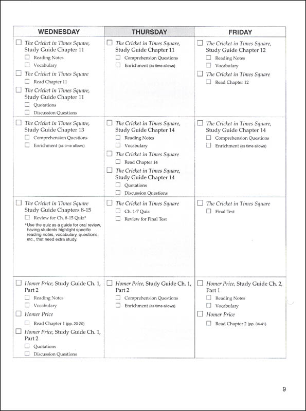 Fourth Grade Literature Lesson Plans Memoria Press 9781615385577
