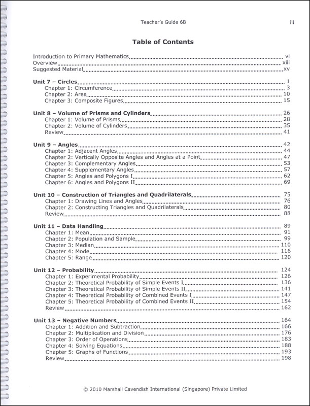 Primary Mathematics Teacher's Guide 6B Standards Edition | Marshall ...