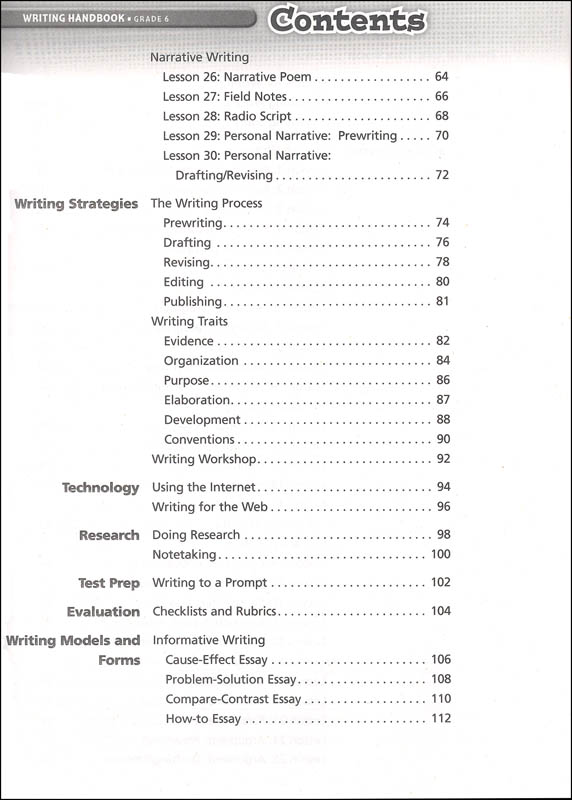 Writing Handbook Student Grade 6 | Houghton Mifflin School | 9780547864549