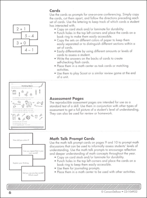 Math Instant Assessments for Data Tracking - Kindergarten | Carson ... Math Instant Assessments for Data Tracking - Kindergarten | Carson ...