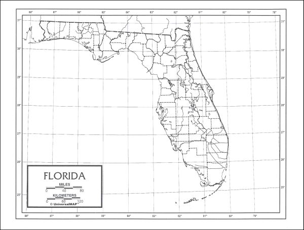 Blank Florida Map