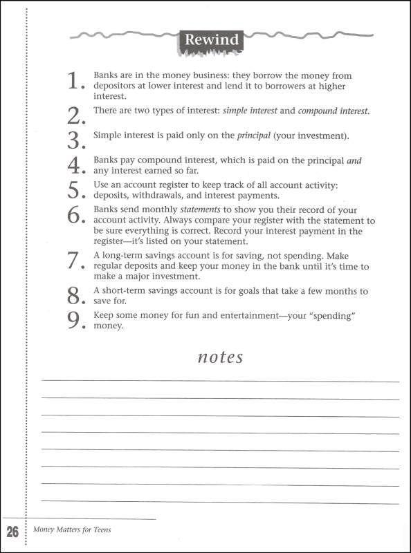 Money Matters for Teens Workbook Ages 11-14 | Moody Press | 9780802463456