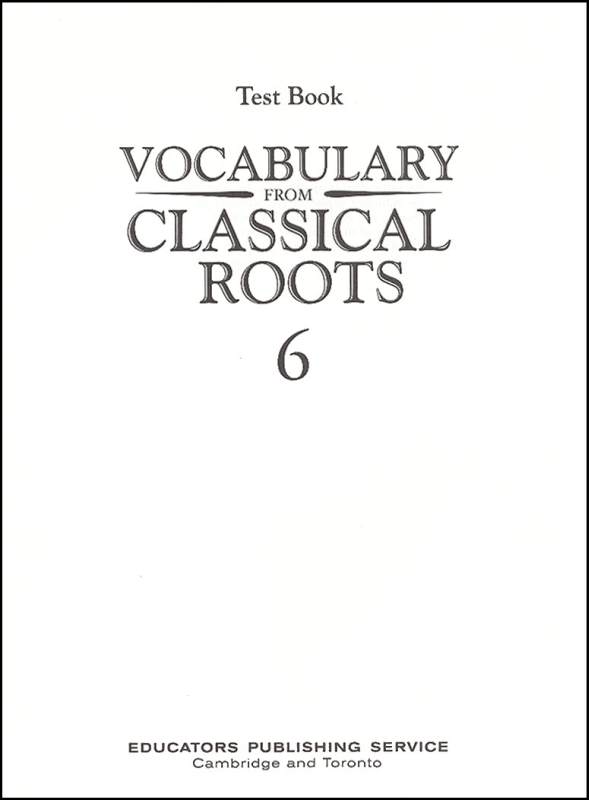 Vocabulary From Classical Roots 6 Test Key Educators Publishing vocabulary-from-classical-roots-6-test-key-educators-publishing