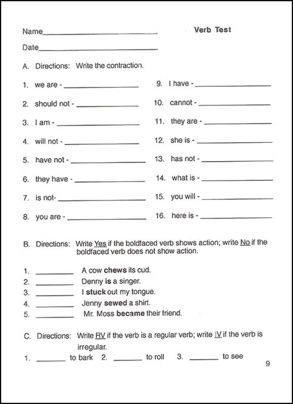 Easy Grammar Grade 3 Student Test Booklet ISHA Enterprises