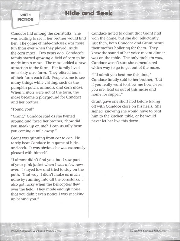 Nonfiction and Fiction Paired Texts Grade 6 | Teacher Created Resources ...