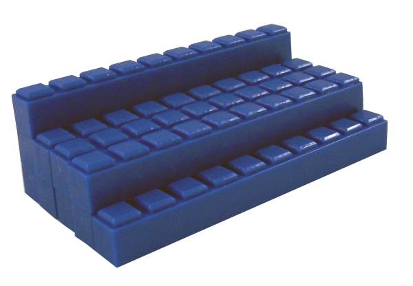 Interlocking Base Ten Blocks - Blue 10 Rods | SI Manufacturing