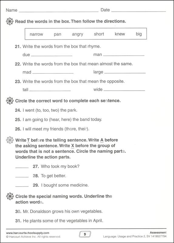 Language Usage and Practice Grade 2 | Steck-Vaughn | 9781419027796 Language Usage and Practice Grade 2 | Steck-Vaughn | 9781419027796